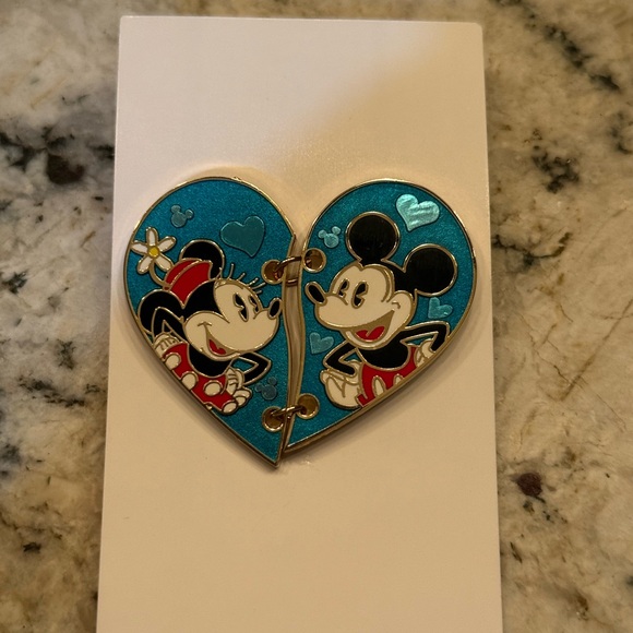 Disney | Other | Mickey And Minnie Heartshaped Disney Pin | Poshmark